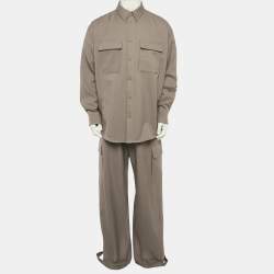 Off-White Khaki Green Gabardine Set L Off-White | TLC