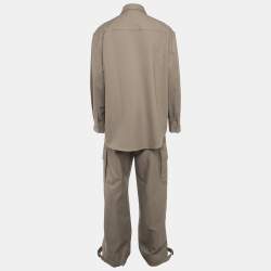 Off-White Khaki Green Gabardine Set L Off-White | TLC