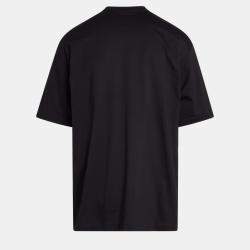 Versace Graphic-Print Oversized Black Cotton Tshirt S Versace | TLC US