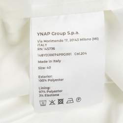 8 Yoox White Feather Trim Tweed Blazer and Skirt Set M 8 by Yoox | TLC