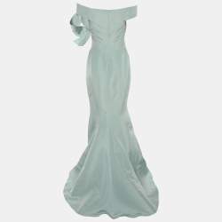 Carolina Herrera Light Blue Crepe Maxi Dress M Carolina Herrera | TLC