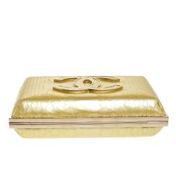 Chanel Yellow Python Small CC Box Clutch Chanel | The Luxury Closet