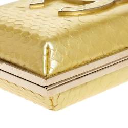 Chanel Yellow Python Small CC Box Clutch Chanel | The Luxury Closet