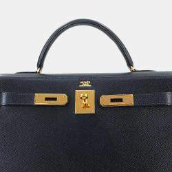 Hermes Kelly 32 Shoulder Bag Couchvel Epsom Blue Indigo Hermes | TLC US