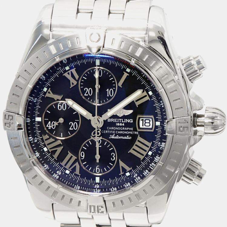 Breitling Black Stainless Steel Chronomat A13356 Automatic Men's ...