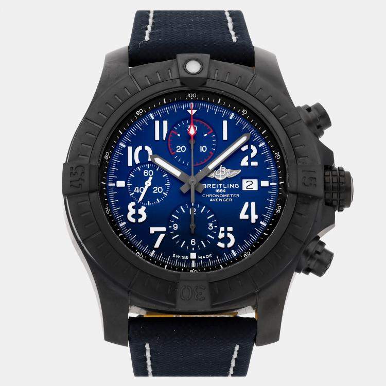 Breitling Blue Titanium Avenger Automatic Men's Wristwatch 48 mm ...