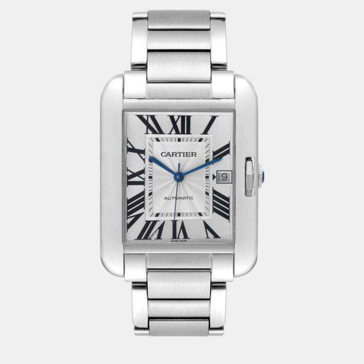 Cartier Tank Anglaise XL Steel Automatic Men's Watch 36.2 mm Cartier ...