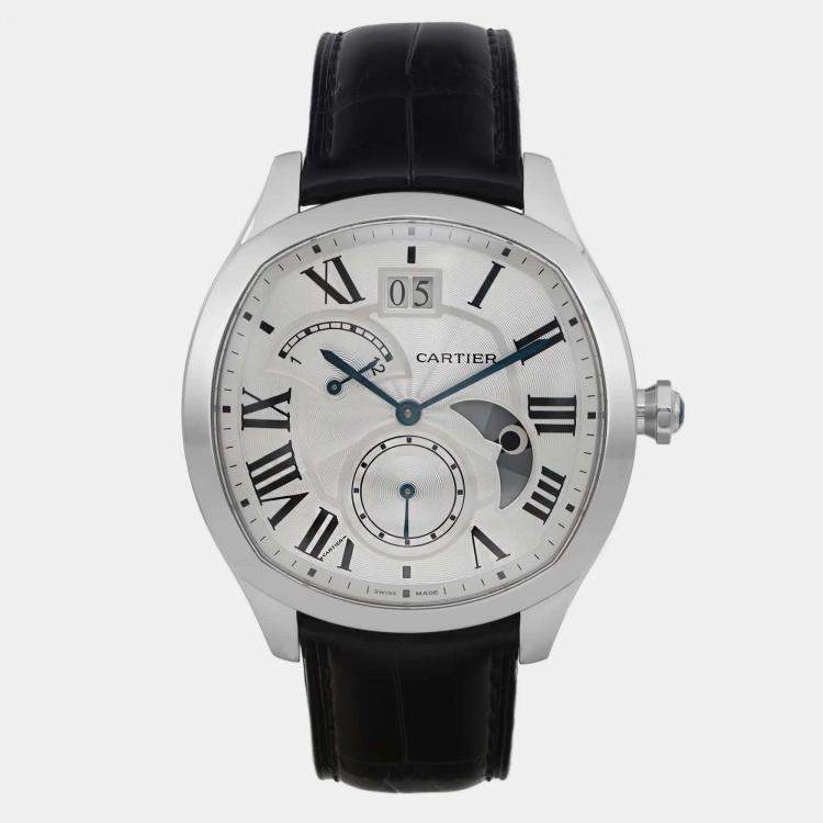 Cartier Silver Stainless Steel Drive Retrograde WSNM0005 Automatic Men ...