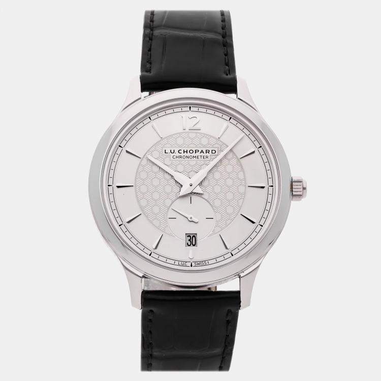 Chopard Silver 18k White Gold L.U.C 161242-1001 Automatic Men's ...