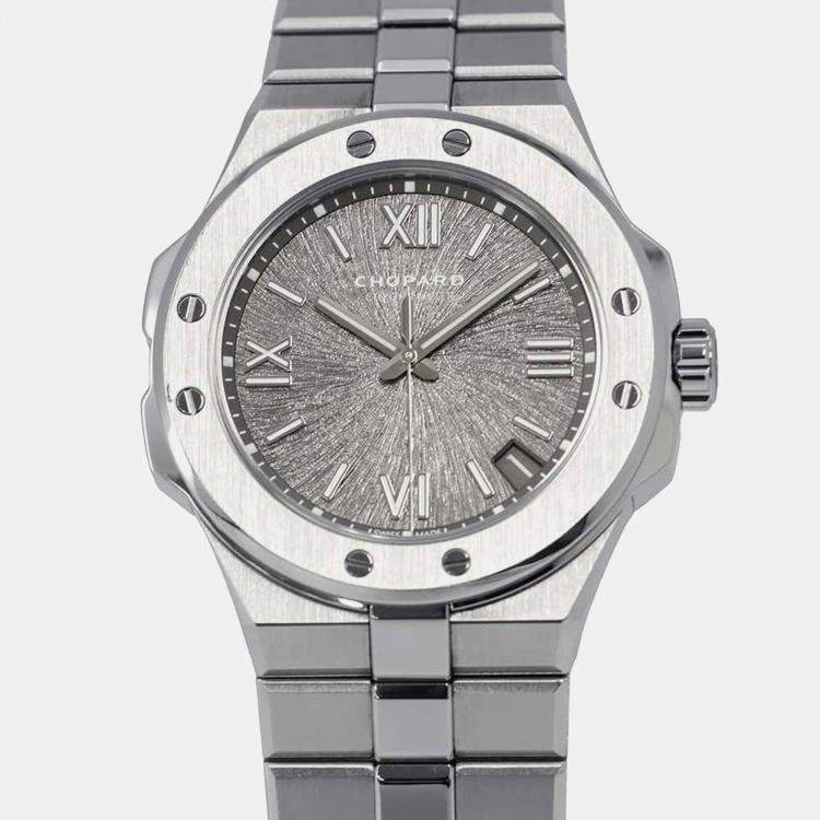 Chopard Grey Stainless Steel Alpine Eagle 298600-3002 Automatic Men's Wristwatch 41 mm Chopard ...
