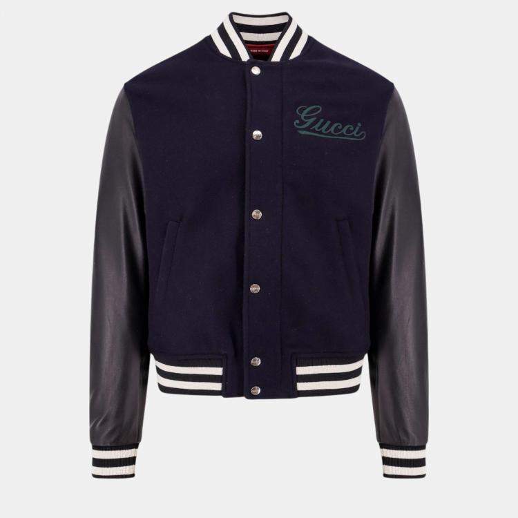 Gucci Blue Wool bomber Jacket IT 50 Gucci | The Luxury Closet