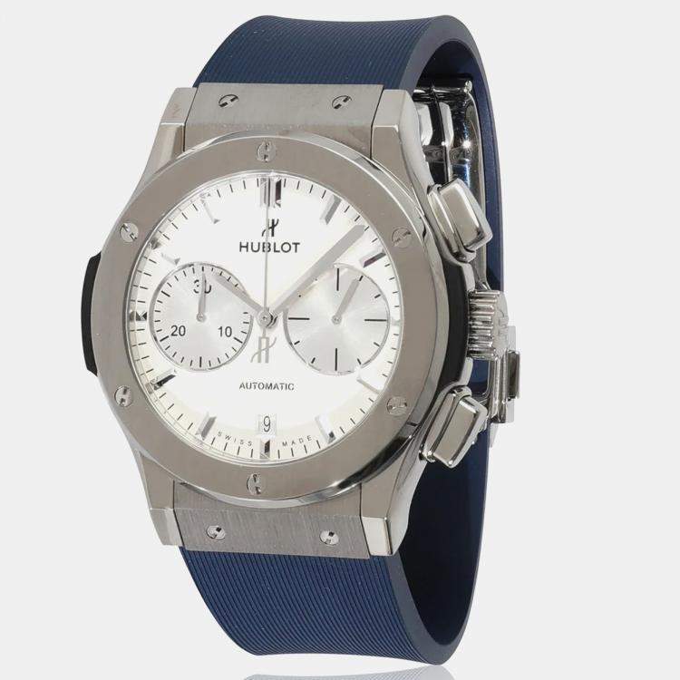 Hublot Silver Titanium Classic Fusion Automatic Men's Wristwatch 45 mm ...