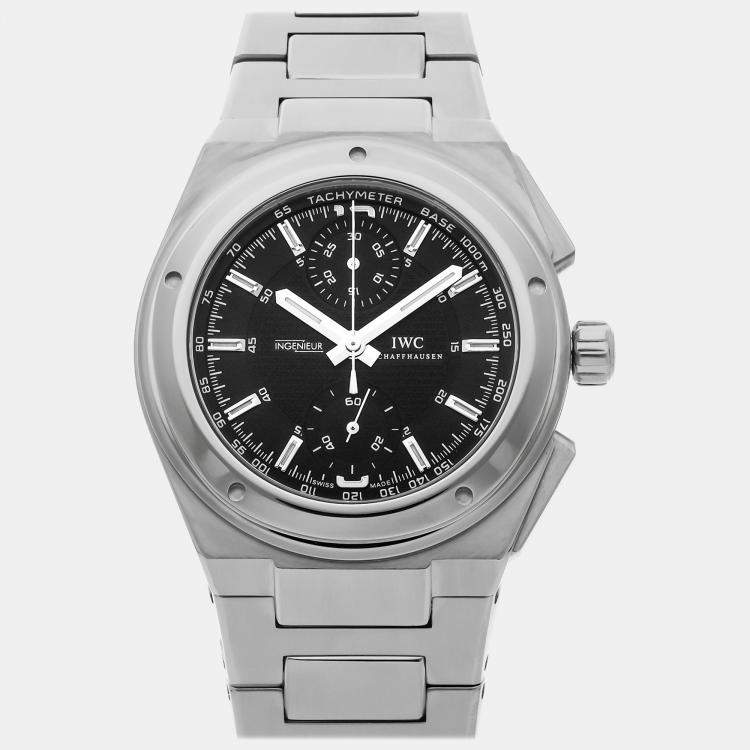 IWC Black Stainless Steel Ingenieur Automatic Men's Wristwatch 42 mm ...