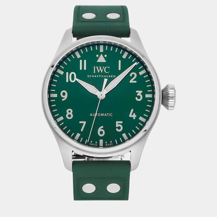 IWC Green Stainless Steel Big Pilot's IW3293-06 Automatic Men's ...