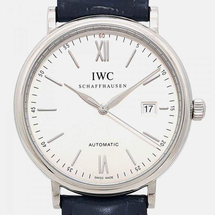 IWC Silver Stainless Steel Portofino 323.30.40.40.06.001 Automatic Men ...