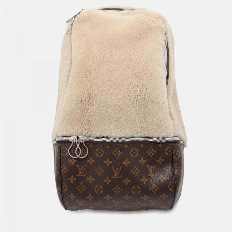 Louis Vuitton Brown/Ivory Monogram Mouton Celebrating Backpack Louis ...