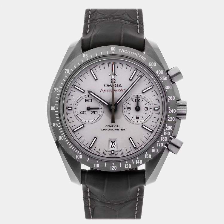 Omega Silver Ceramic Speedmaster Automatic Men's Wristwatch 44 mm Omega ...