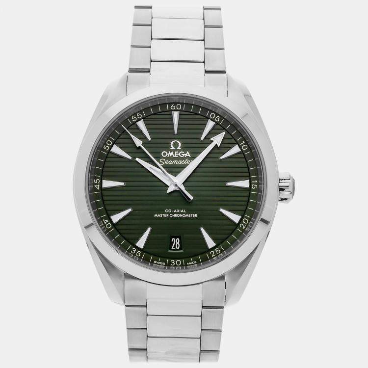 Omega Green Stainless Steel Seamaster Aqua Terra Automatic Men's ...