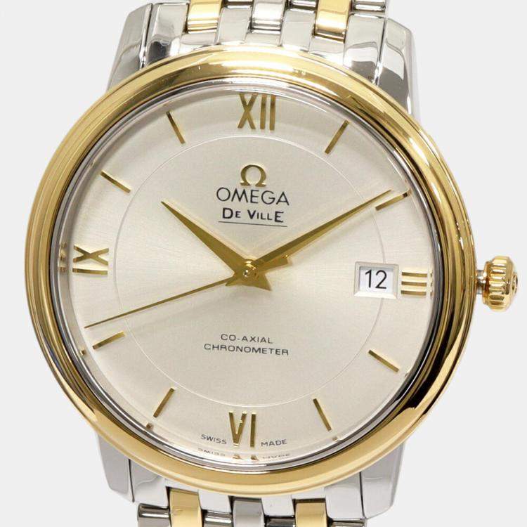 Omega Silver Stainless Steel De Ville Prestige 424.20.37.20.02.001 ...