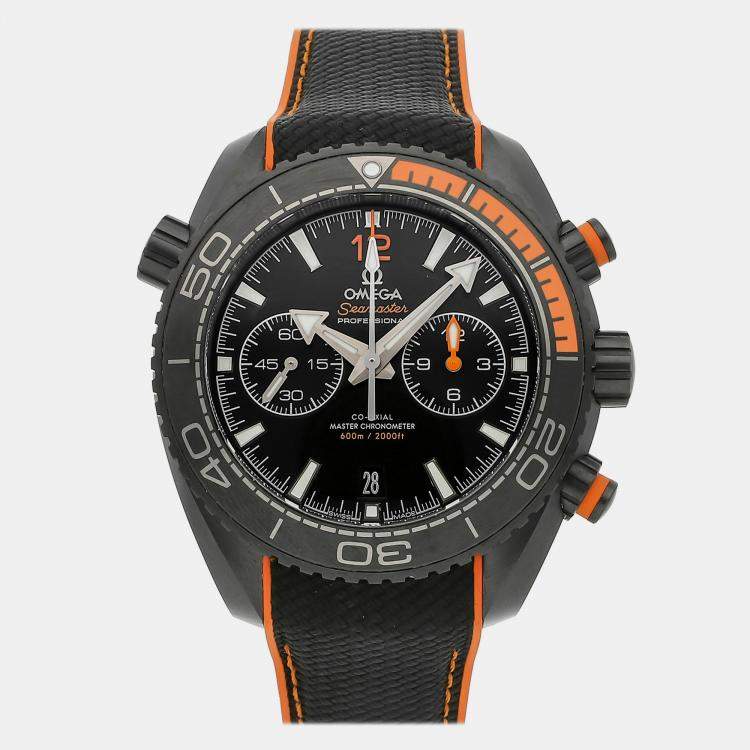 Pre-Owned Omega Seamaster Planet Ocean 600M Chronograph "Deep Black ...
