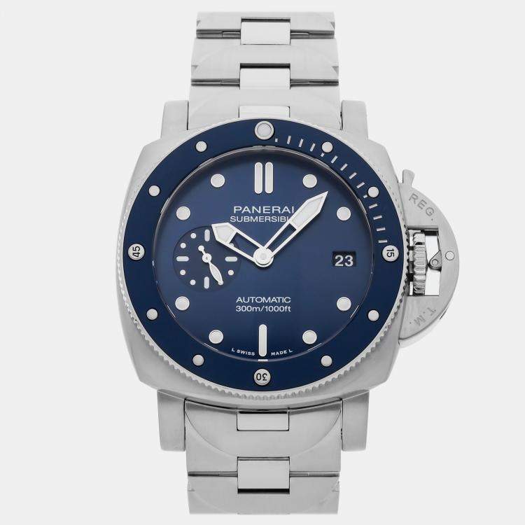 Panerai Submersible Blu Notte PAM 1068 42 mm Automatic Men's Wristwatch ...