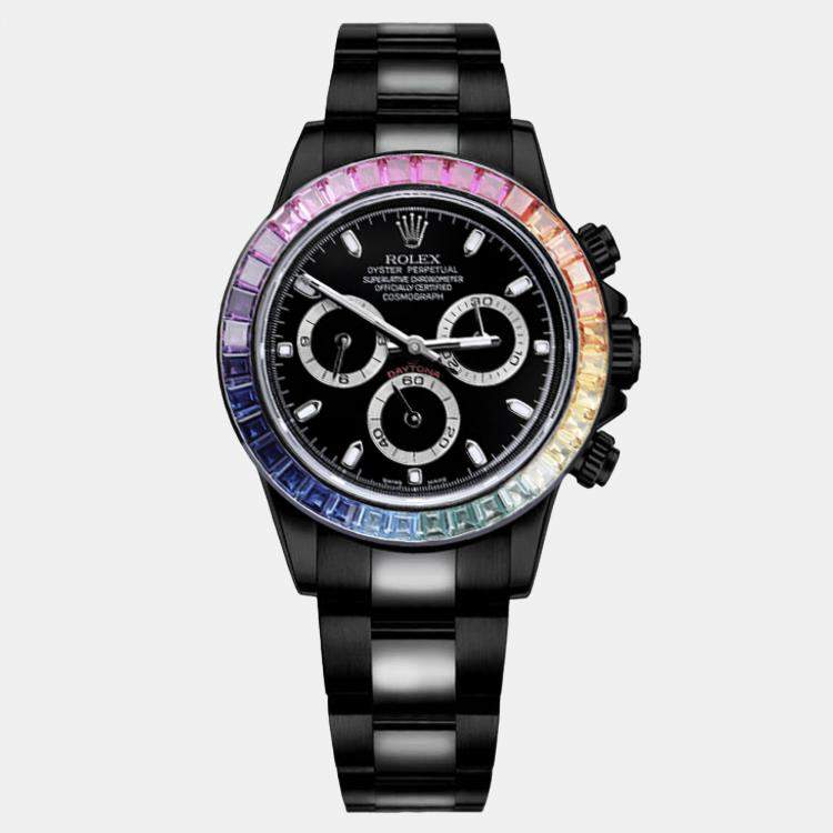Rolex Cosmograph Daytona 116523 Automatic Customised Black PVD Coated ...