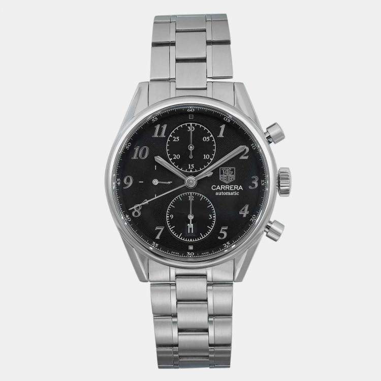Tag Heuer Black Stainless Steel Carrera Automatic Men's Wristwatch 41 ...