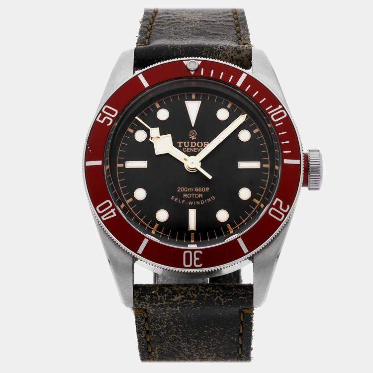 Tudor Black Stainless Steel Heritage Automatic Men's Wristwatch 41 mm ...