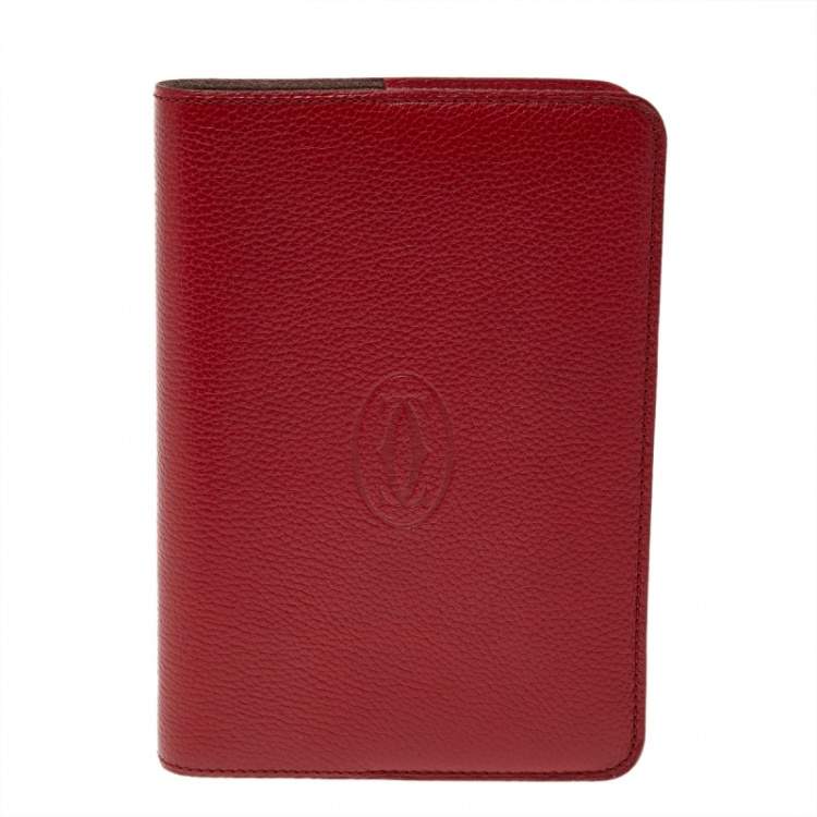 Cartier Red Leather Cover Notebook Cartier | The Luxury Closet