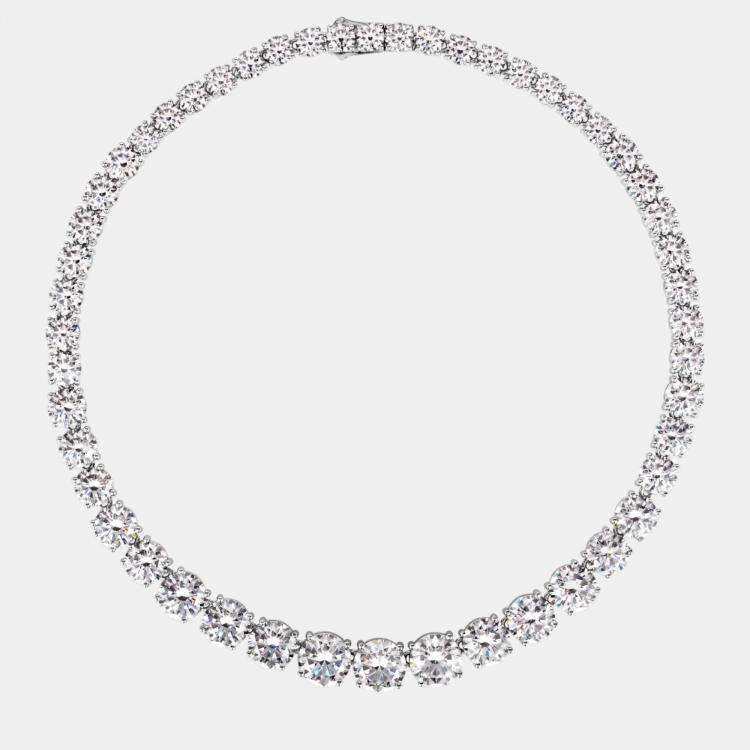 Anna Zuckerman Perfect Riviera Diamond Crystalline Necklace Jewelry ...