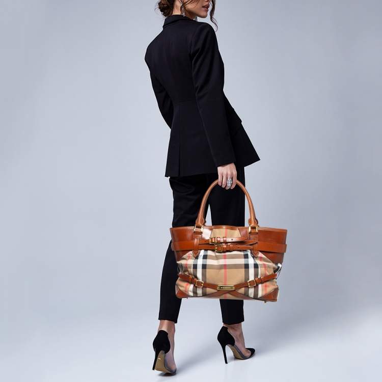 Burberry bridle house check tote bag store