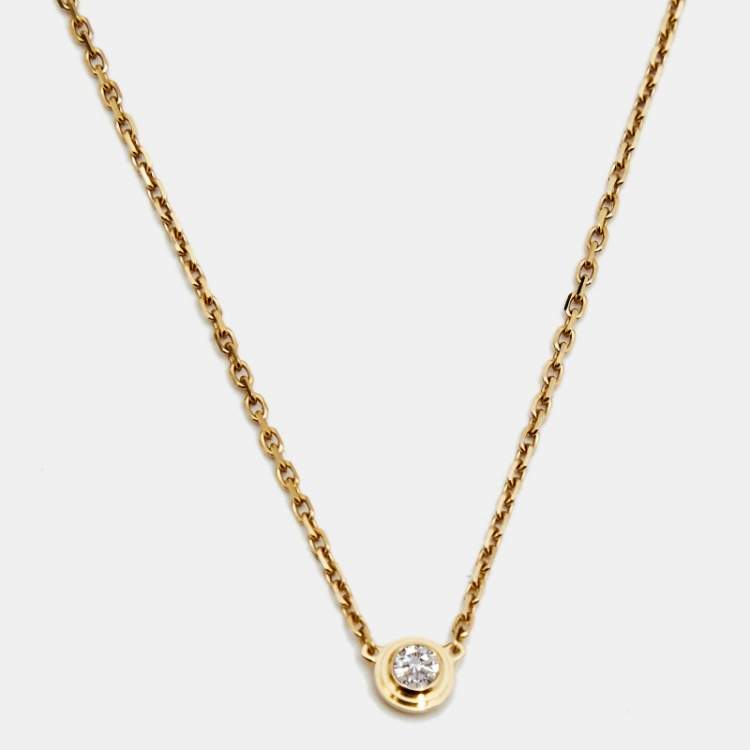 Cartier D'Amour Diamond 18k Yellow Gold XS Model Chain Necklace Cartier ...