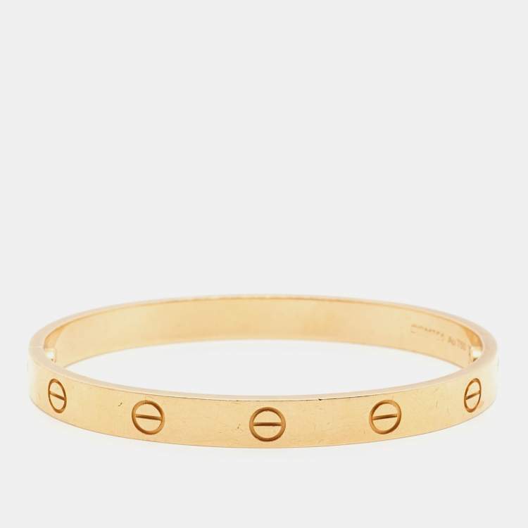 Cartier Love 18k Yellow Gold Bangle Bracelet 17 Cartier | The Luxury Closet