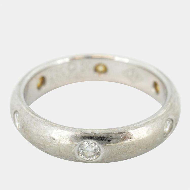 Cartier 18K White Gold and Diamond Stella Band Ring EU 50 Cartier | The ...