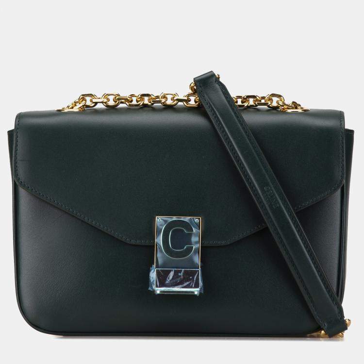 Celine Green Medium Leather C Bag Celine | The Luxury Closet