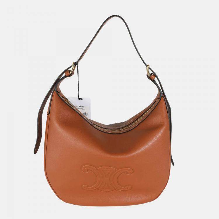 Celine Tan Supple Calfskin Medium Triomphe Heloise Bag Celine | The ...