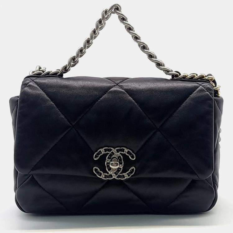 Chanel Black Leather 19 Small Flap Bag Chanel | The Luxury Closet