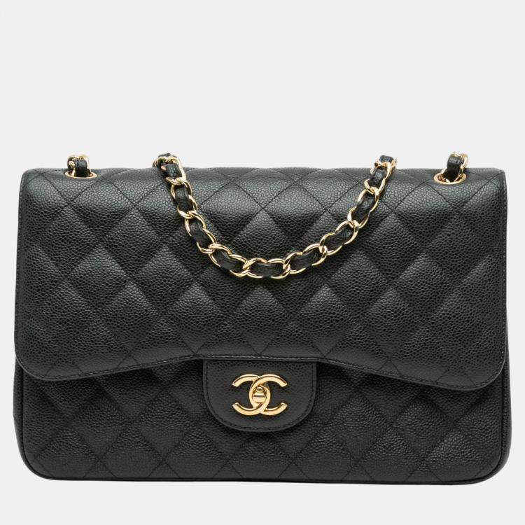 Chanel Black Jumbo Classic Caviar Double Flap Chanel | The Luxury Closet