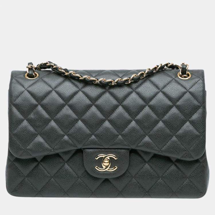 Chanel Black Jumbo Classic Caviar Double Flap Chanel | The Luxury Closet