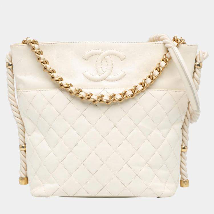Chanel White Crumpled Calfskin En Vogue Rope Satchel Chanel | The ...