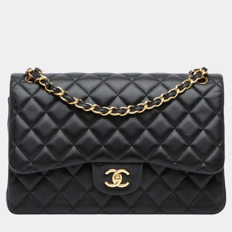 Chanel Black Jumbo Classic Lambskin Double Flap Chanel | The Luxury Closet
