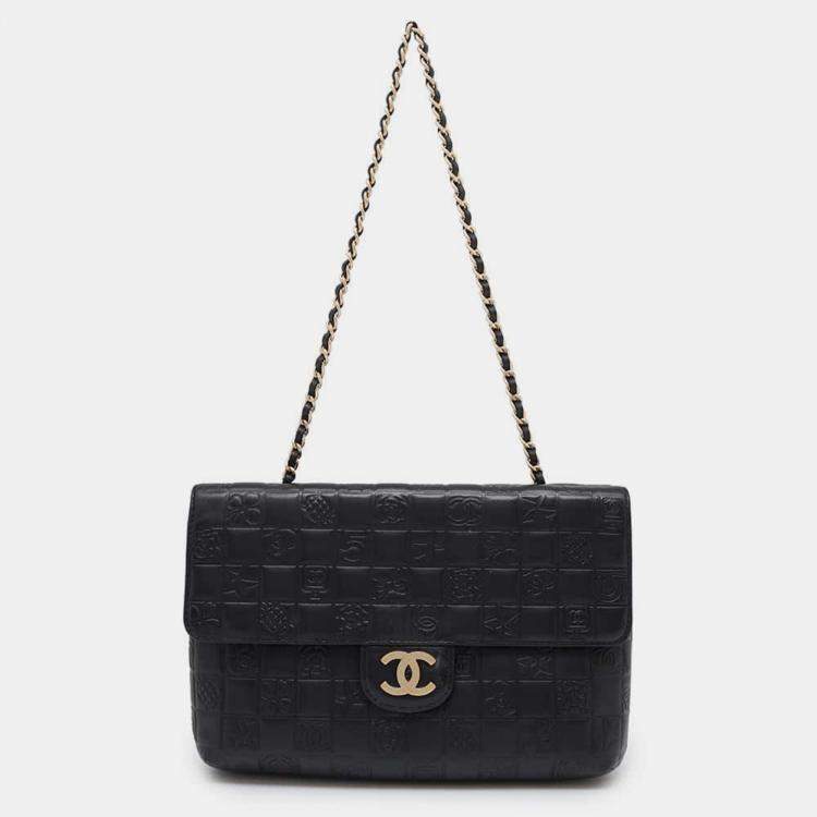 Chanel Icon Chain shoulder Double Face Black Lambskin Chanel | The ...