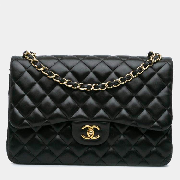 Chanel Black Jumbo Classic Lambskin Double Flap Chanel | The Luxury Closet