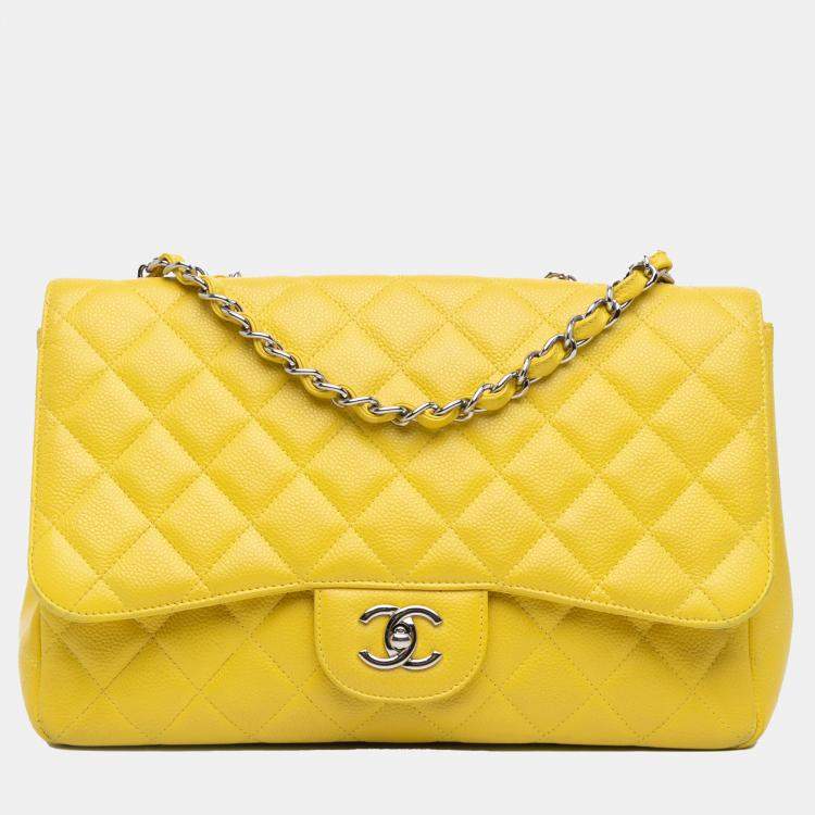 Chanel Yellow Jumbo Classic Caviar Single Flap Chanel | The Luxury Closet