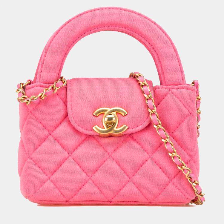 Chanel Pink Mini Nano Jersey Kelly Shopper Bag Chanel | The Luxury Closet
