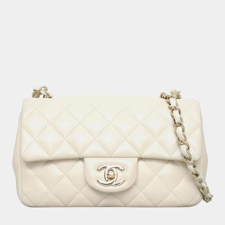 Chanel Cream Lambskin Rectangle Mini Flap Bag Chanel | The Luxury Closet