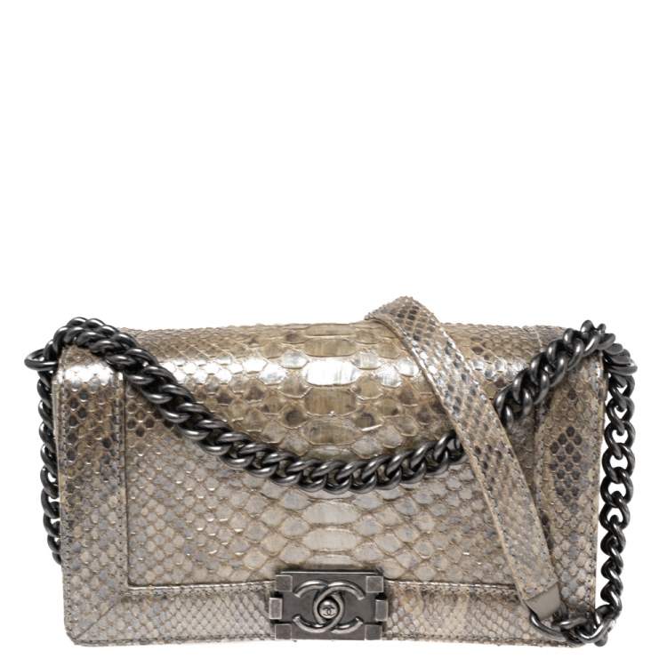 Chanel Metallic Python Medium Boy Flap Bag Chanel | The Luxury Closet