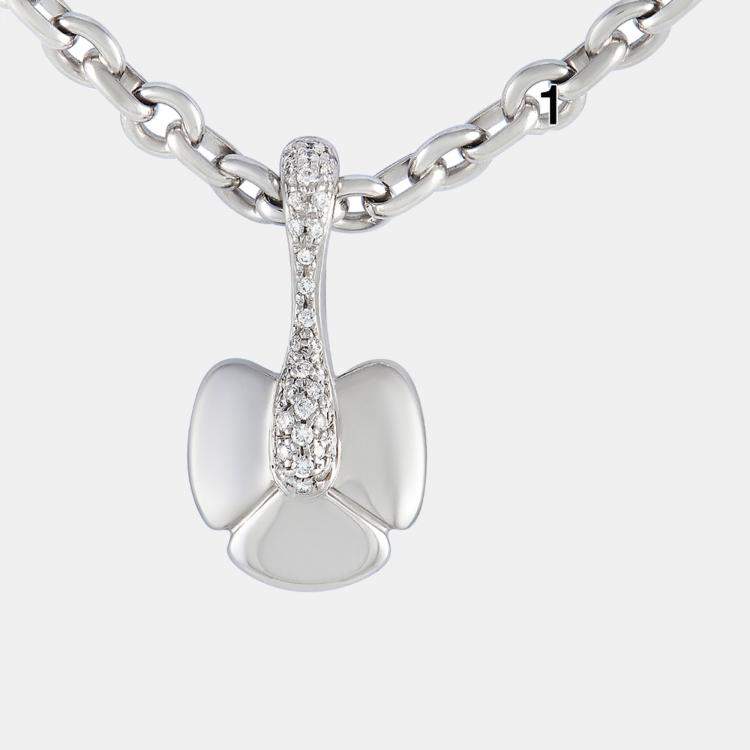 Chaumet 18K White Gold Diamond Pendant Necklace Chaumet | The Luxury Closet