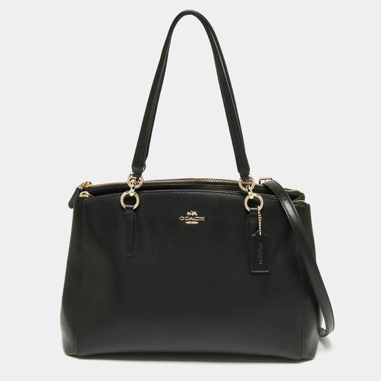 Coach Black Leather Large Christie Carryall Satchel Coach | The Luxury ...
