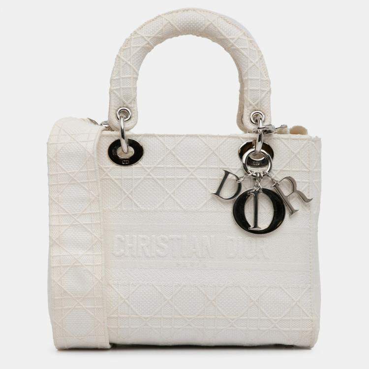 Dior White Medium Cannage Lady D-Lite Dior | The Luxury Closet
